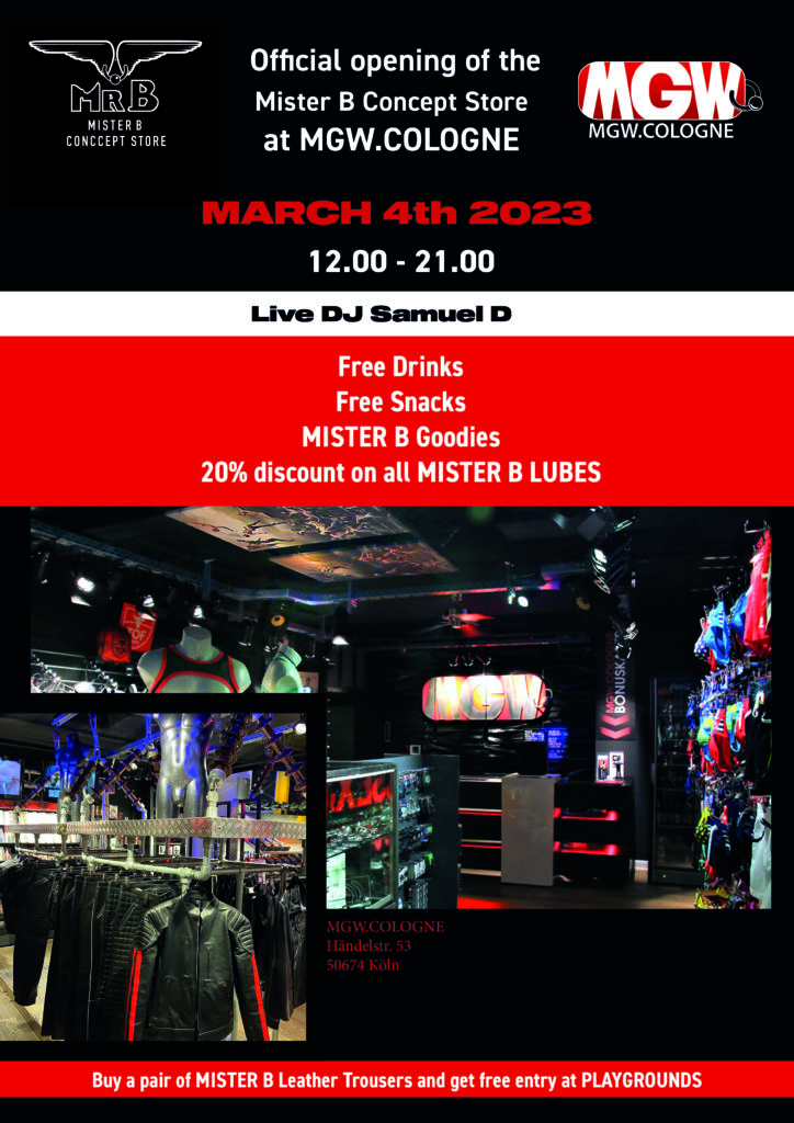 Opening of MisterB Concept Store at MGW.COLOGNE. – Mister B Wings